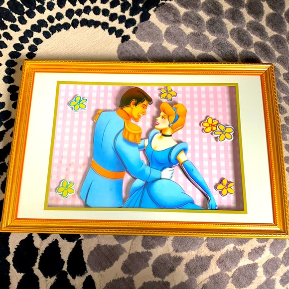 Disney | Wall Decor | Disney Cinderella 3d Artwork Framed Shadow Box ...